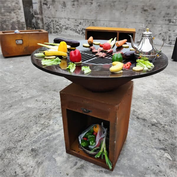Outdoor Corten Steel Rust BBQ - Keweicorten.com